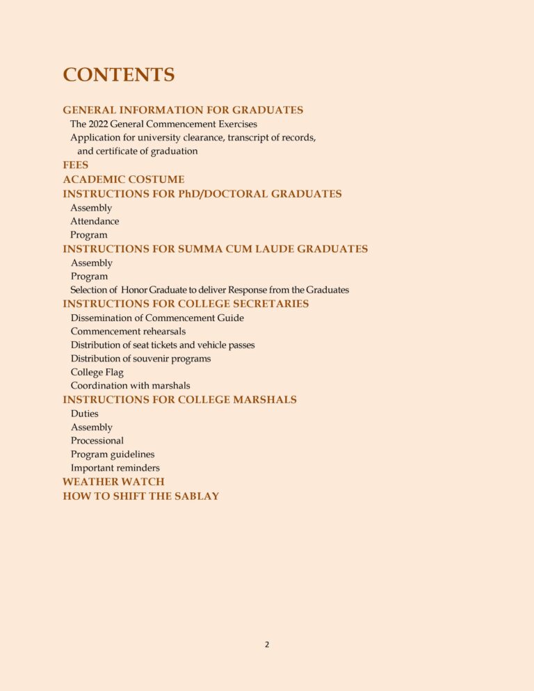 University of the Philippines Diliman 2022 Commencement Guide - UP Diliman College of Social ...