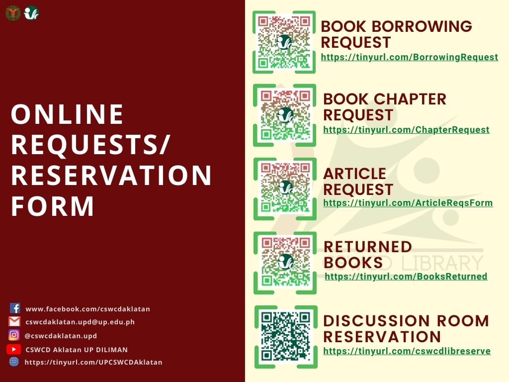 Library - UP Diliman College of Social Work and Community Development