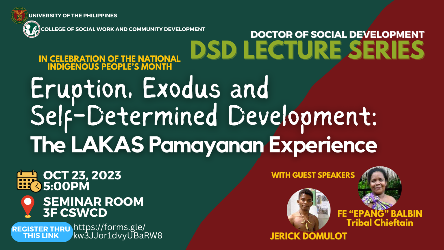 DSD Lecture Series October to November 2023 - UP Diliman College of ...