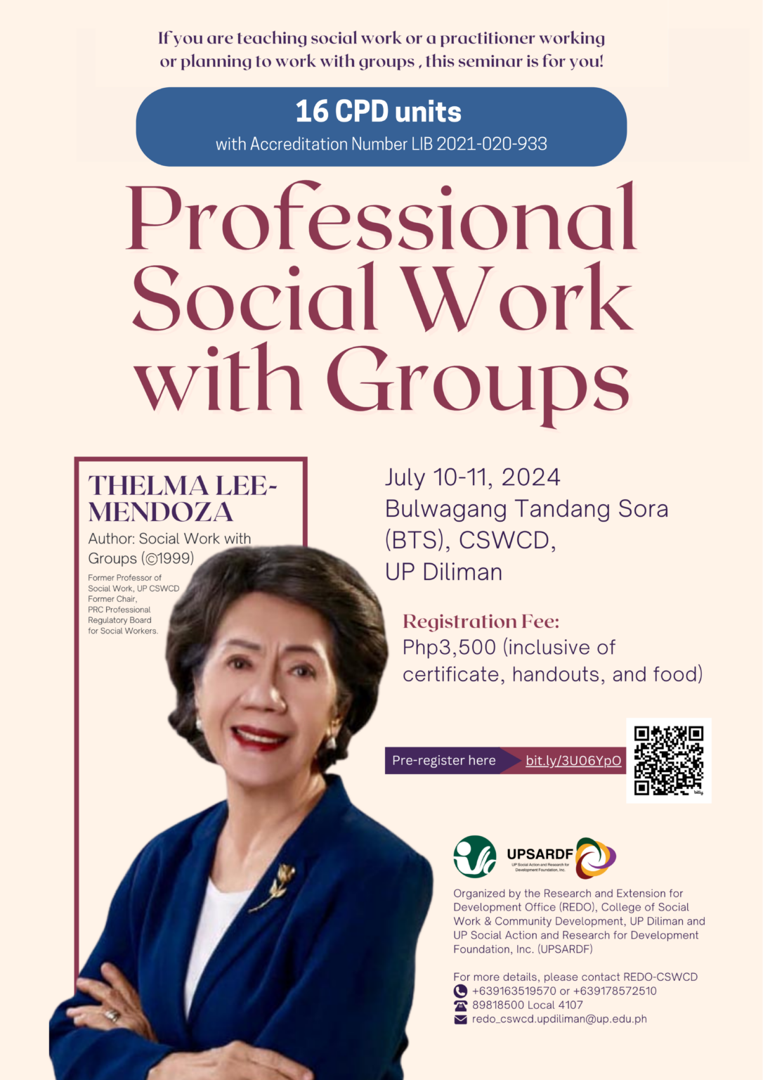 Seminar on Professional Social Work with Groups - UP Diliman College of ...